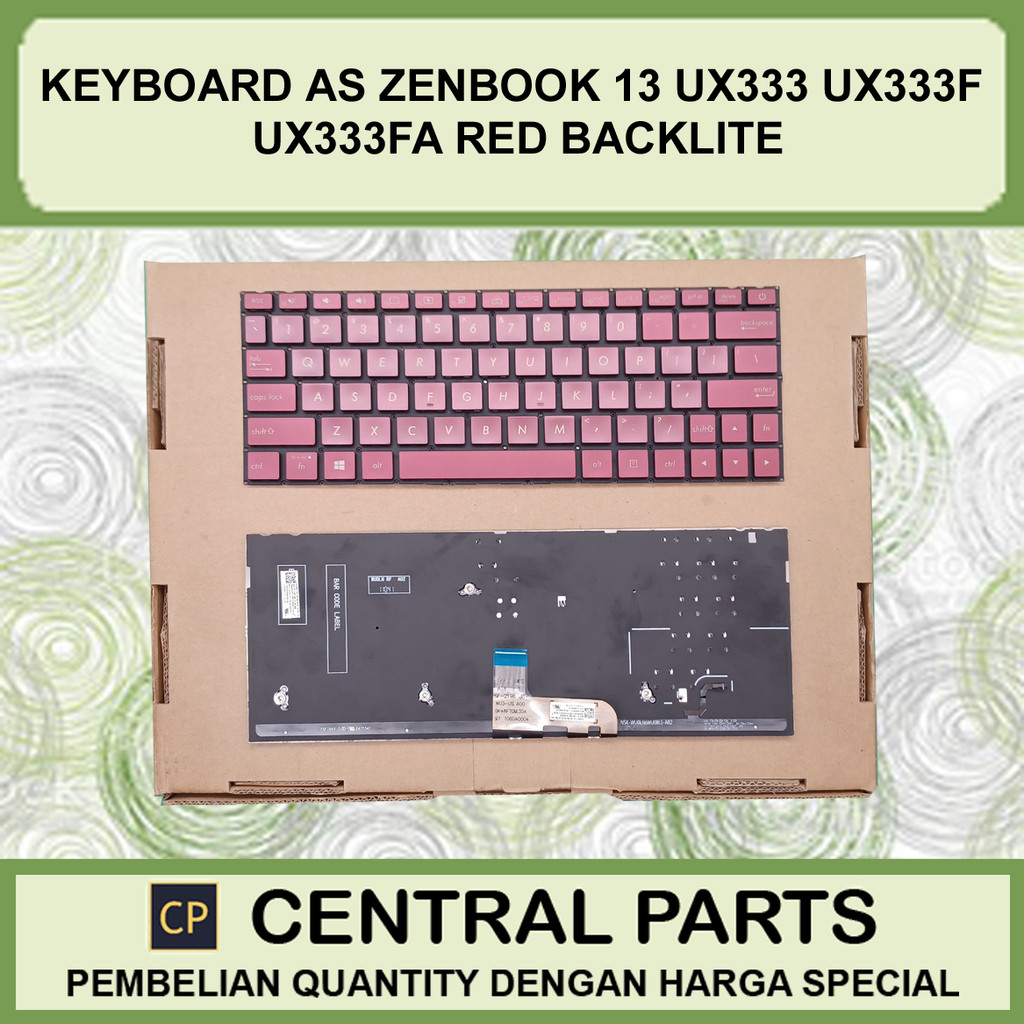 Asus Zenbook 13 ux333 ux333f ux333fa Red Backlite Laptop Keyboard ...