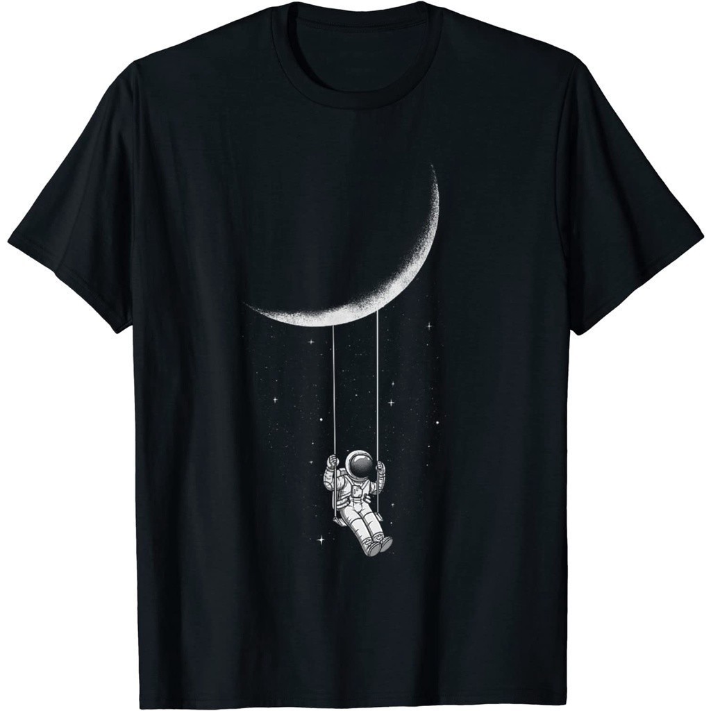 T-Shirt Distro Men's Women's Moon Swing Astronaut Import Premium Cotton ...