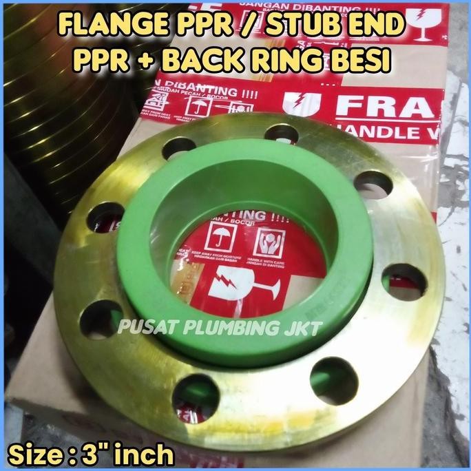 Flange Ppr Stub End Ppr + Back Ring Iron 3" Inch 90Mm New | Shopee ...