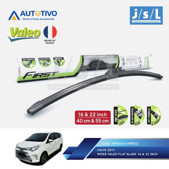Toyota Calya Car Wiper Valeo Flat Blade Quality (2 Pcs Left Right ...