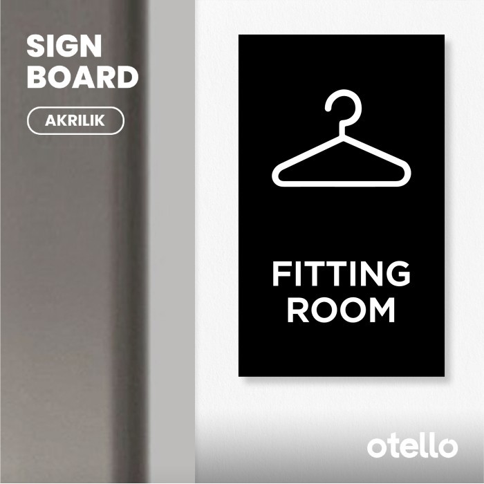 Fitting Room Sign Board Acrylic Print Room Signage Instruction Board ...