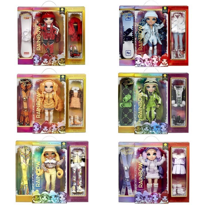 Rainbow HIGH WINTER BREAK SUNNY JADE SKYLER VIOLET RUBY DOLL - BLUE ...
