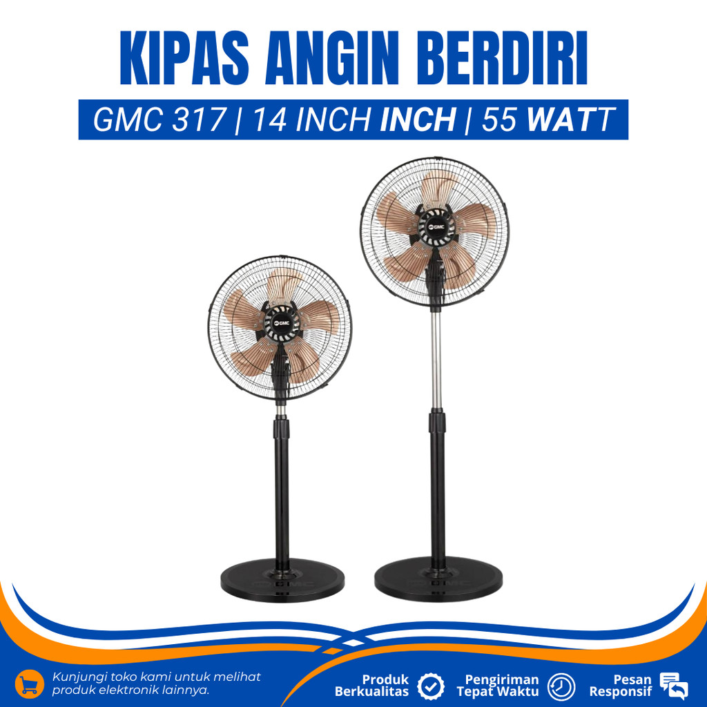 STANDING FAN 14 INCH GMC 317 STAND FAN 14 INCH IRON PROPELLER FLOOR FAN ...