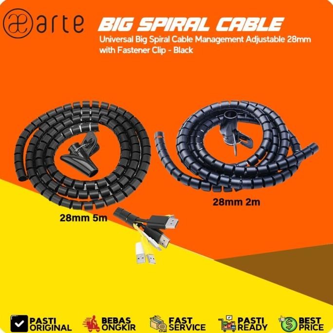 Arte Universal Big Spiral Cable Management Adjustable 28mm 2m / 5m with ...