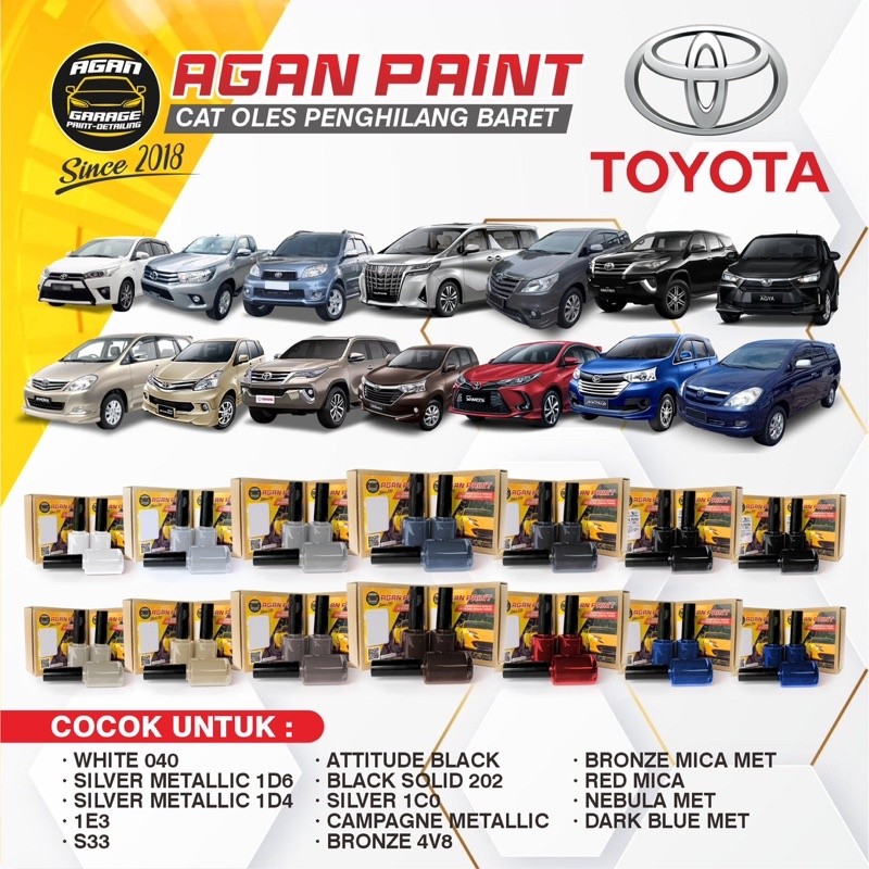 B- TOYOTA scratch remover paint / innova paint / reborn paint / sigra ...