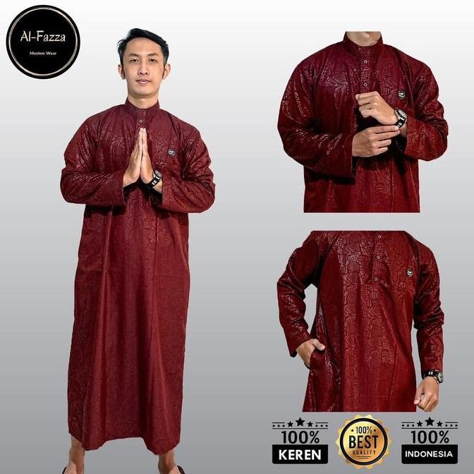 Sultan Embossed Robe for Teenagers and Adults Men's Long Sleeve Muslim ...
