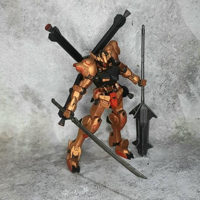 HG IBO Barbatos Gundam Custom Build Repaint Bronze 1/144 Bandai Gunpla ...