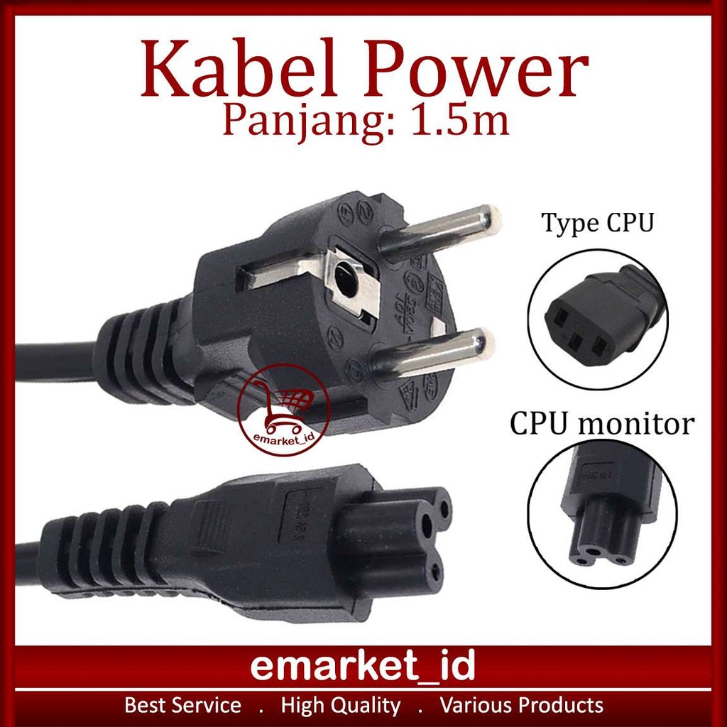 EM 1.5m AA76x Laptop CPU Power Cable / Notebook Plug Charger Adapter ...