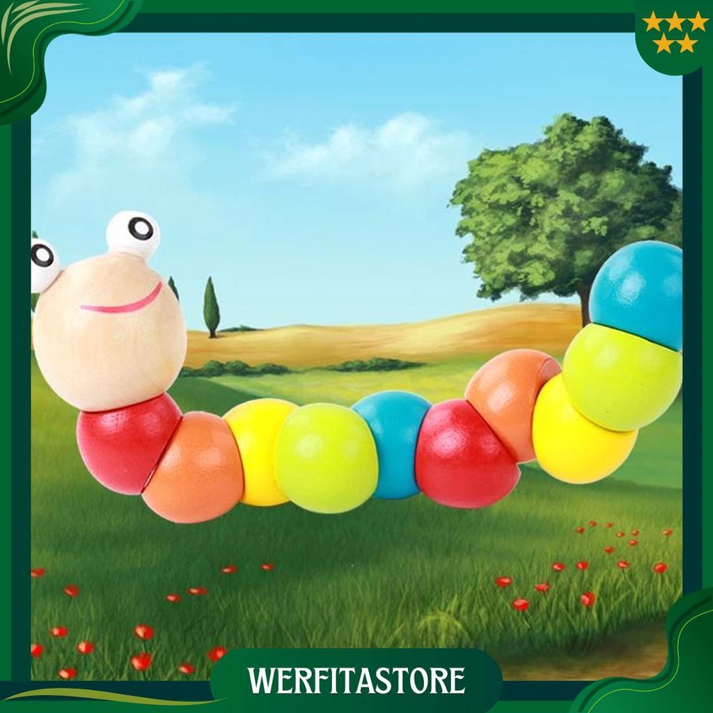 Cute Wooden Caterpillar Children's Educational Toys / Cute Wooden ...