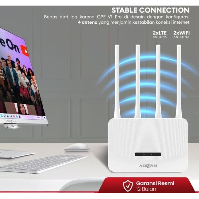ADVAN CPE V1 PRO MODEM + WIFI + ROUTER 4G LTE UNLOCK OPERATOR | Shopee ...