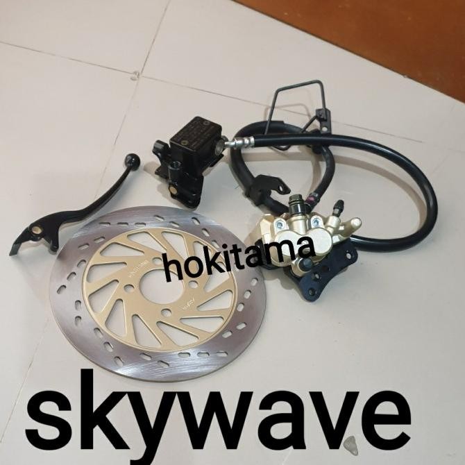 Spin 125 front disc set, skywave 125 front disc complete | Shopee ...