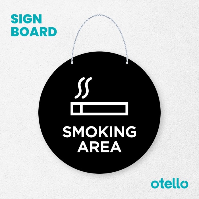 Signage Smoking Area Signage Board Acrylic Hanging Board | Shopee ...