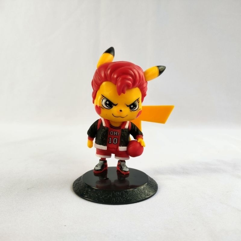 PIKACHU X HANAMICHI SAKURAGI 1 PCS POKEMON X SLAM DUNK FIGURE | Shopee ...