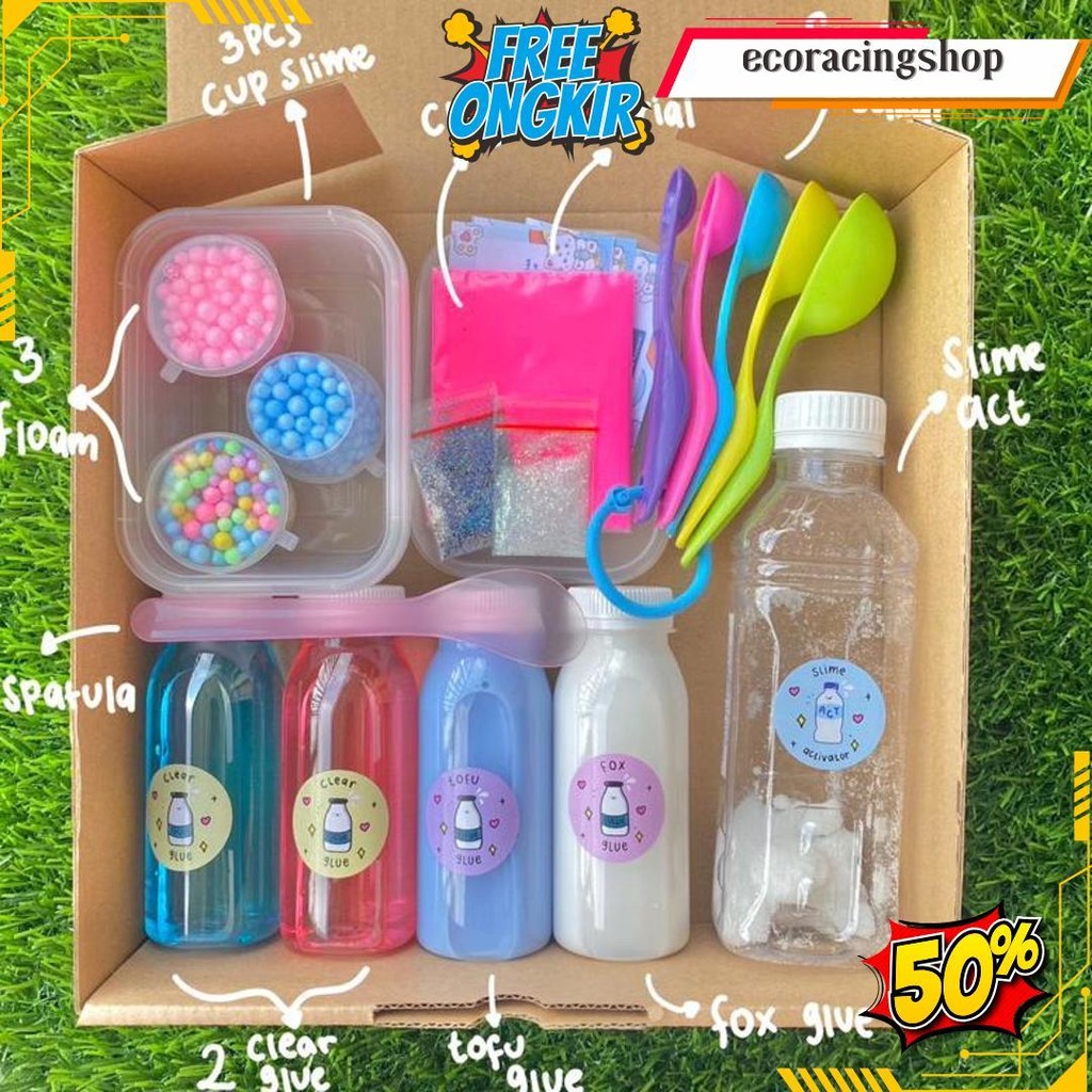 Slime Kit Complete Jumbo By Newbeautifulslime Tofu Slime Original Slime ...