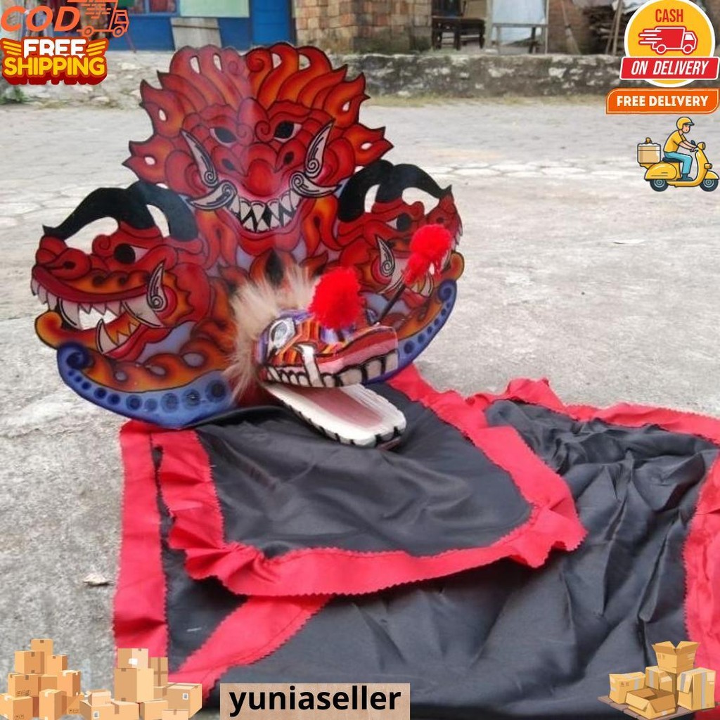 Traditional Toy Barongan Caplokan Devil Kayu Tm No.2 Long Cloth Jaranan ...