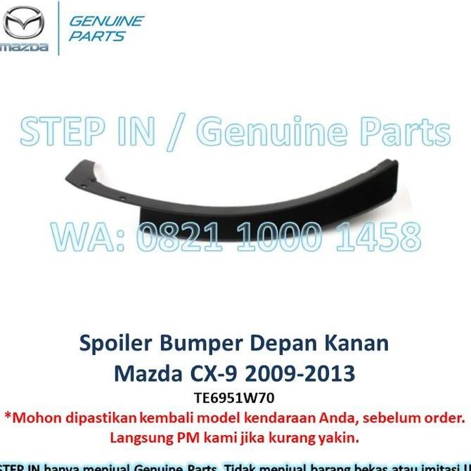 Front Bumper Spoiler RIGHT molding list fender Mazda CX-9 CX9 Limited ...