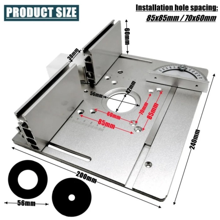 MESIN Router TABLE INSERT PLATE SYSTEM with miter gauge DIY router ...