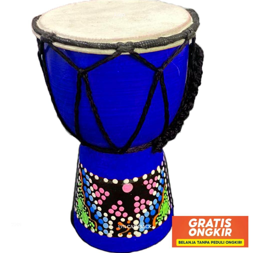 Kendhang Jimbe Djembe 15 Cm Motif and Plain Reggae Drum Percussion ...