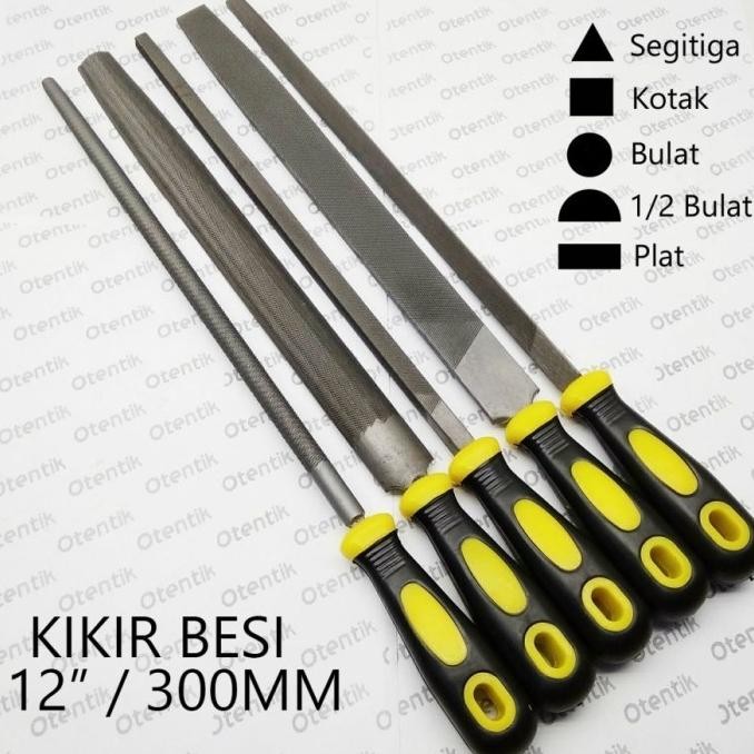 Ready 12" iron file, round plate, half round triangle box, 30cm ...