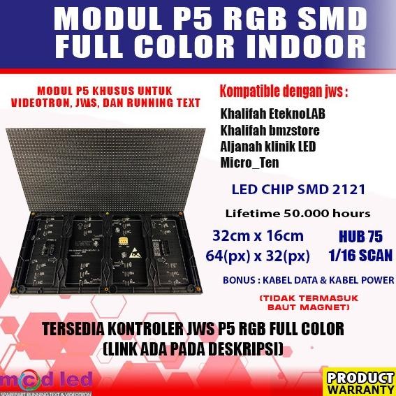 Hot LED PANEL MODULE MODULE P5 RGB SMD FULL COLOR INDOOR | Shopee ...
