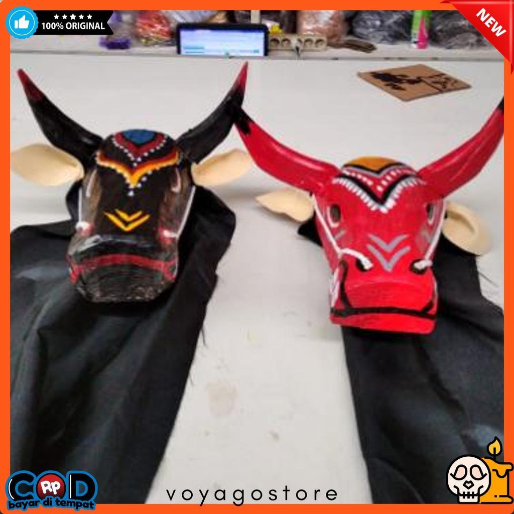 Original Bull Horn Free Wooden Bull Long Kemul Cloth (More Viral ...