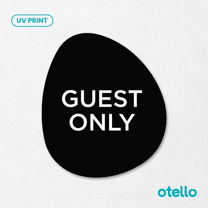 Guest Only Acrylic Sign Board Acrylic Wall Signage | Shopee Philippines