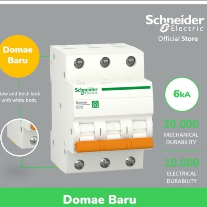 MCB Schneider Domae 3P C32 32A / MCB Schneider 3 Phase C 32 32 Ampere | Shopee Philippines