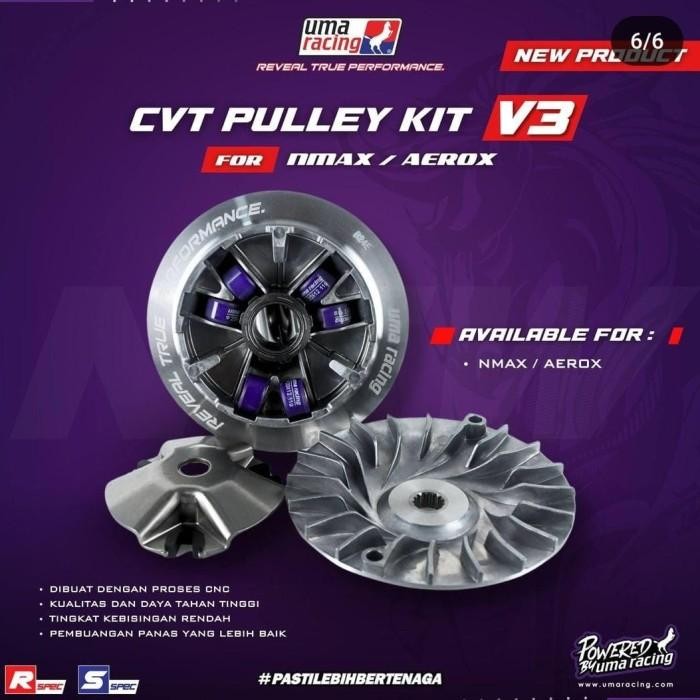 Pulley Set Uma Racing V3 Nmax- Nmax New - Aerox - Aerox New-Lexi ...