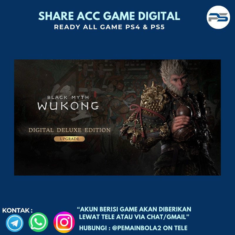 Black Myth Wukong Deluxe Edition PS4 & PS5 - Digital Games | Shopee ...