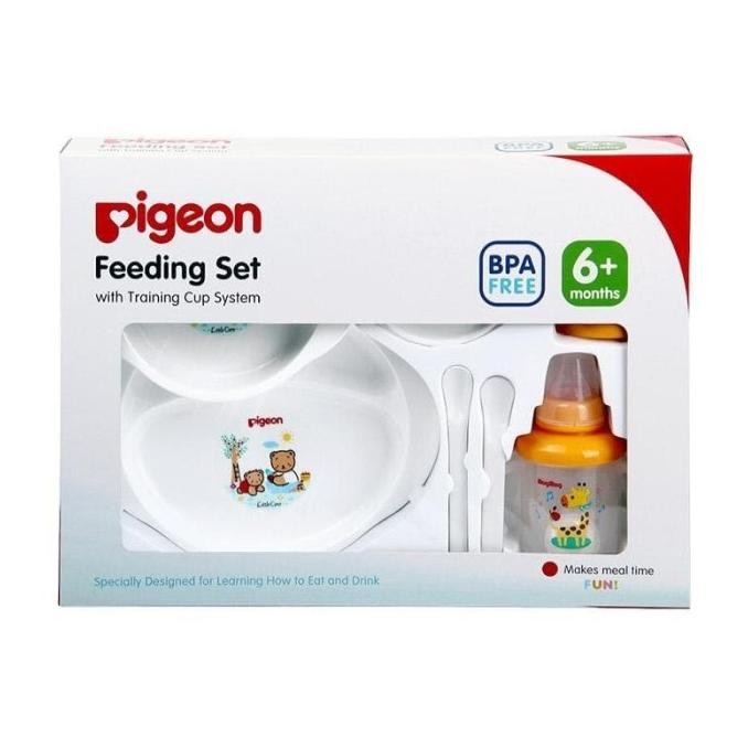Pigeon Feeding Set W/ Training Cup Baby | Large Baby Tableware | Shopee ...