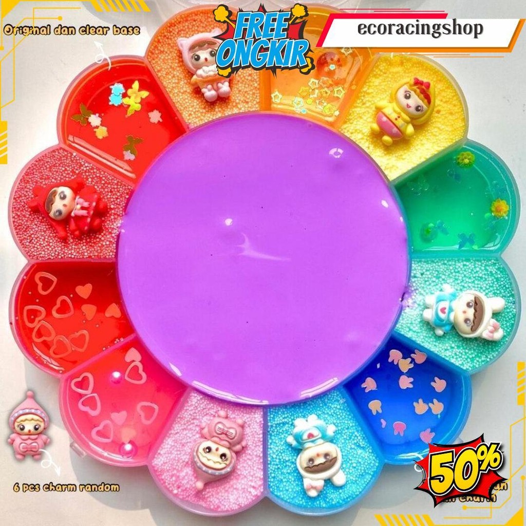 Slime Palette Flowers By Slime Bintaro || Colorful Slime, Lots of ...