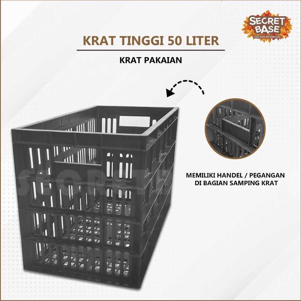 50 Liter High Crate - Dish Rack Crate / Multipurpose Clothes Basket ...
