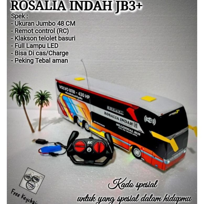 Jumbo Size Miniature Bus Rosalia Volvo Rc Telolet Horn Basuri Full Led ...