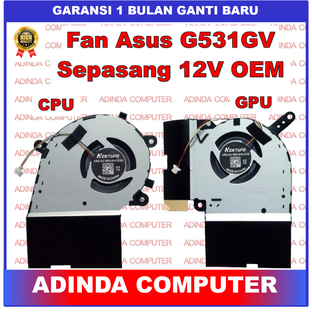 Fan Asus ROG Strix G531GV G531 G531G G531GD G531GU G531G531GW Pair 12V ...