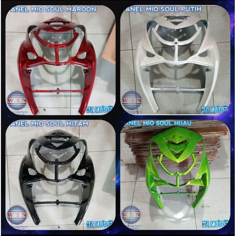 MERAH Old Yamaha Mio Soul Front Chest Shield Panel Old 14D Black White ...