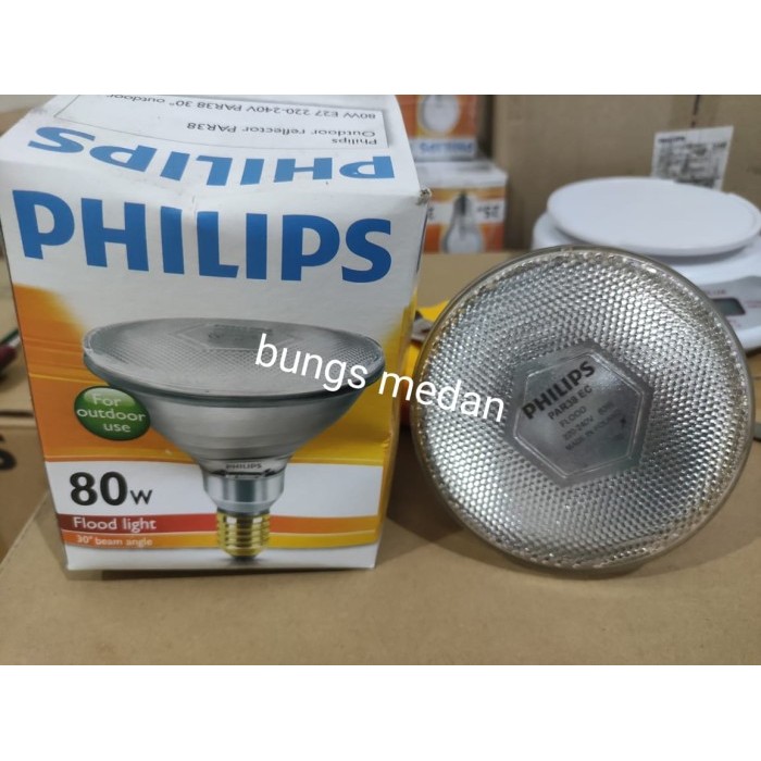NEWEST - PHILIPS SPOTLIGHT PAR38 PAR 80w 80 Watt CLEAR SPOT CLEAR ...