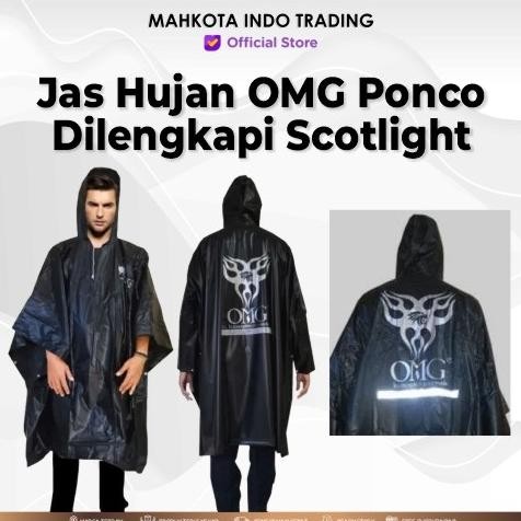 OMG WATERPROOF Poncho Raincoat + Scotlight HIGH QUALITY | Shopee ...