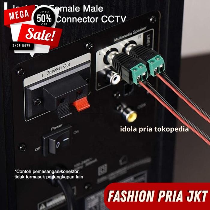 JACK BNC BALUN DC BOLT JANTAN FEMALE 2.1X5.5MM MALE FEMALE SOCKET BY ...