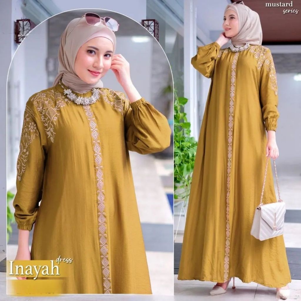 Gamis Muslim Clothes for Teenage Girls Hari Raya Dress Eid Al-Fitr ...