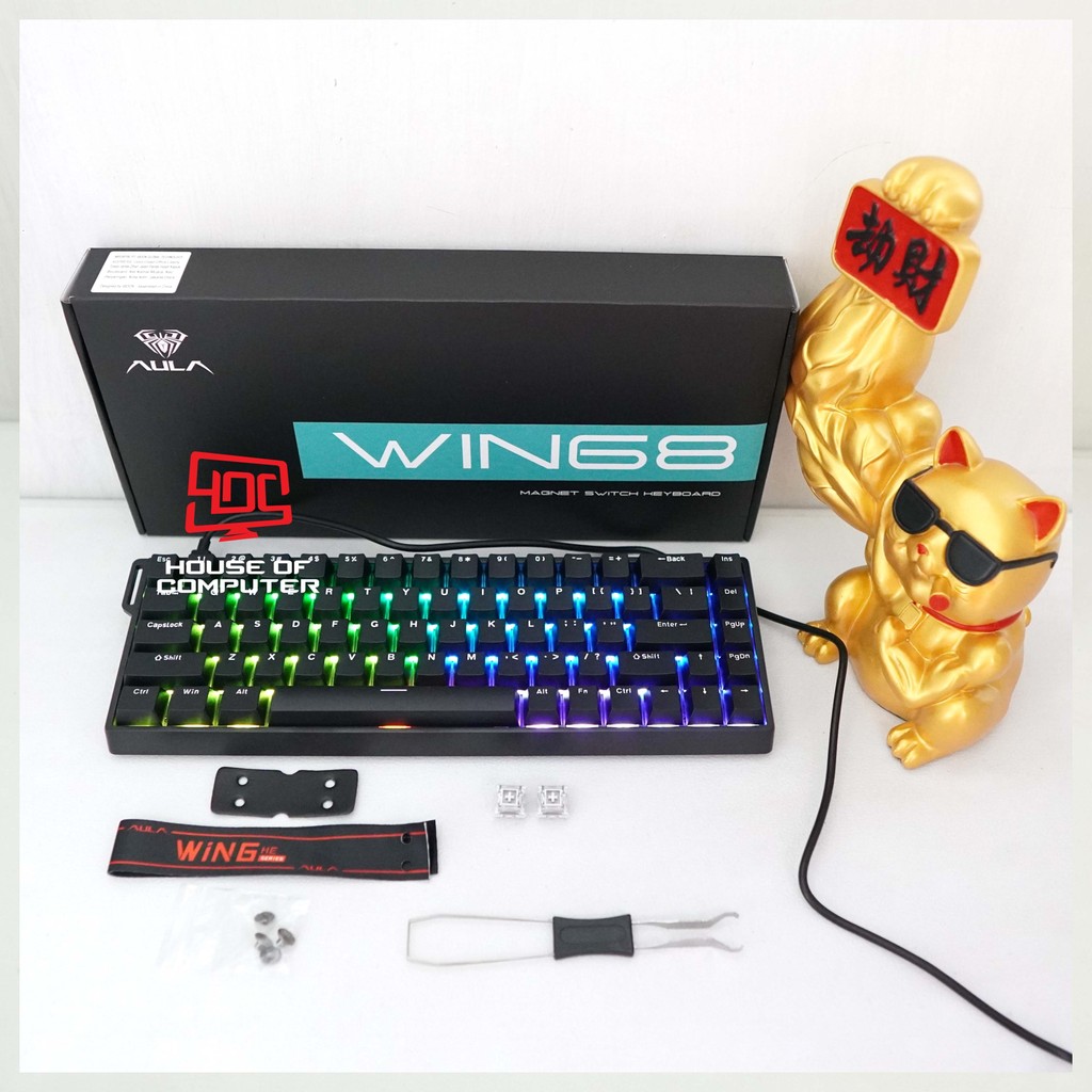 AULA WIN68 HE PBT MAGNETIC SWITCH 68% 8K POLLING RATE RGB GAMING ...
