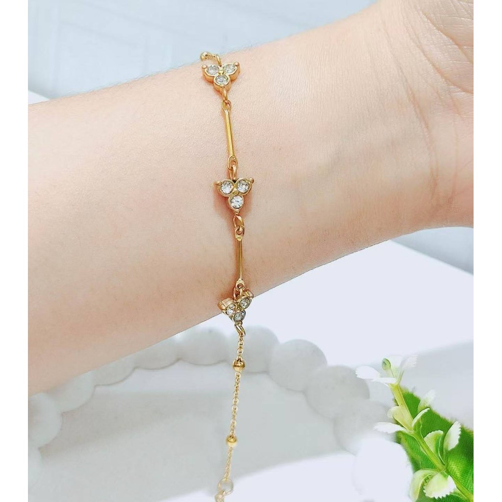 Titanium Bracelet 0286 Anti-Rust Women's Fashion Jewelry 0278 | Shopee ...