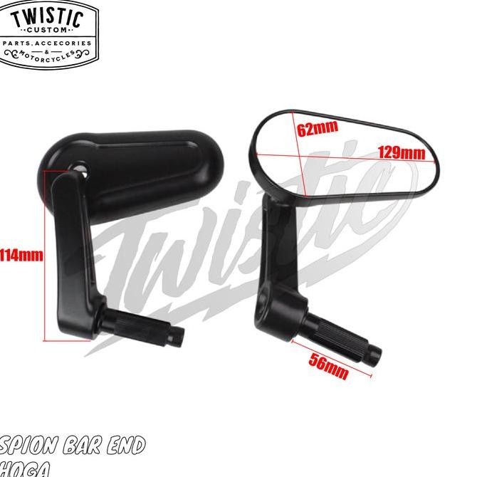 Rearview Mirror Bar End Barend Oval Hoga Motor Benelli Patagonian Eagle ...