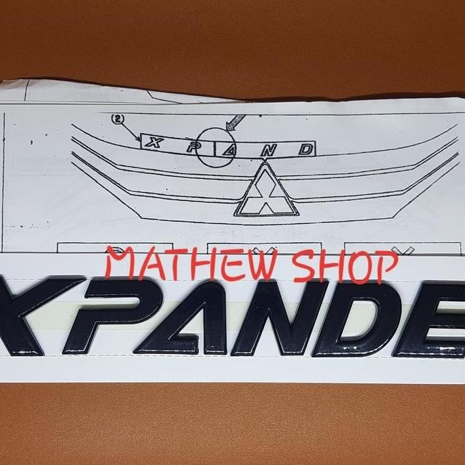 MESIN Black Xpander Hood Emblem Economical Black Xpander Hood Logo ...