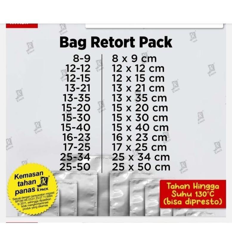 Kpack Bag Retortpack 1725 750Gr Plastic Sachet Packaging Retort ...