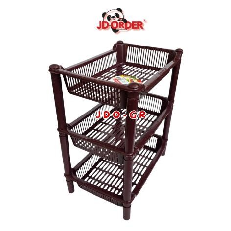 Jdo-Gr 3-Tier Plastic Kitchen Shelf, Multipurpose 3-Tier Mini Plastic ...