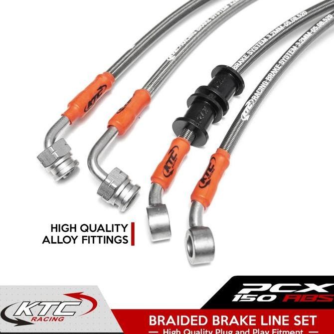 KTC PCX 150 ABS FRONT BRAKE HOSE PNP FRONT AND REAR CARBON Original ...