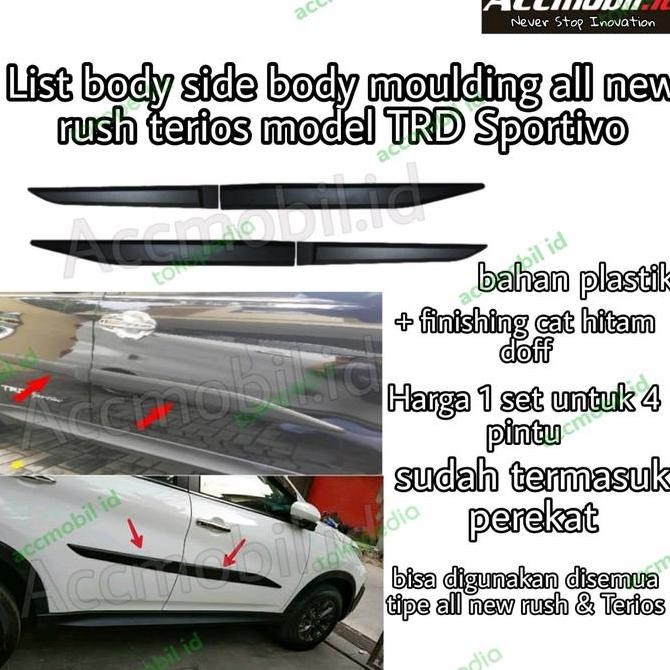 List body side body molding all new rush terios model trd sportivo ...