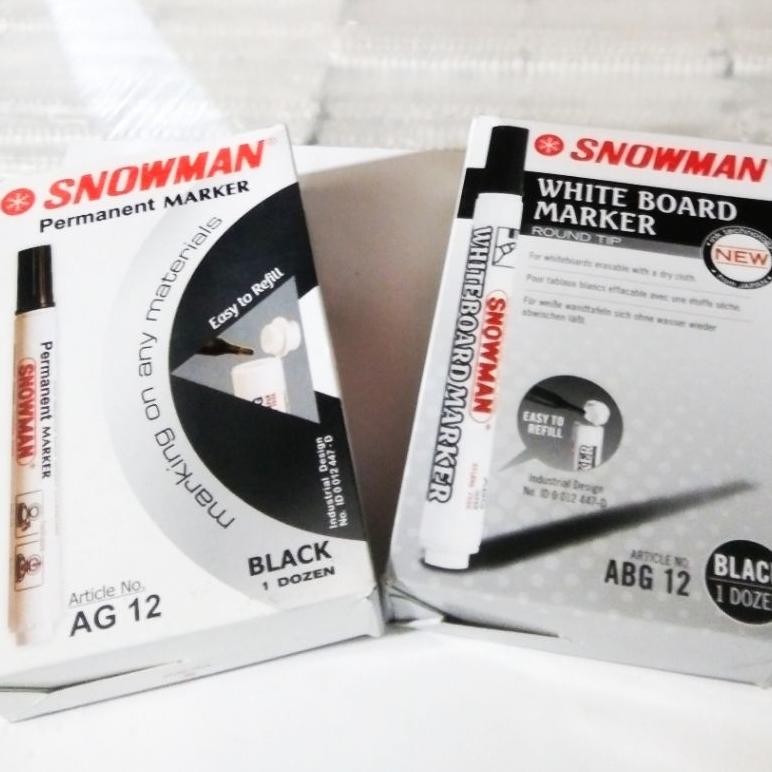 Snowman Black Markers Pack of 12 Pcs | Shopee Philippines