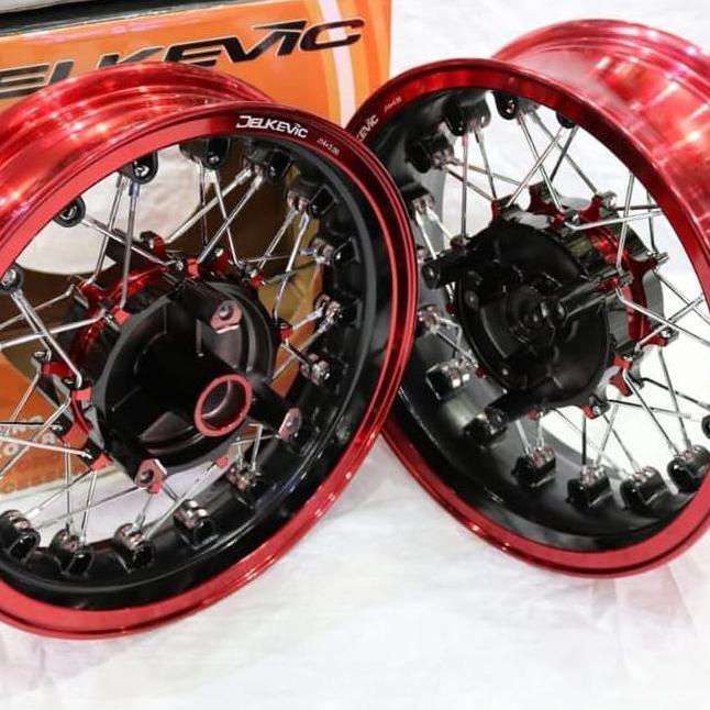 MERAH (Cheapest) Original Delkevic Yamaha Nmax Red Spoke Rims (Double ...