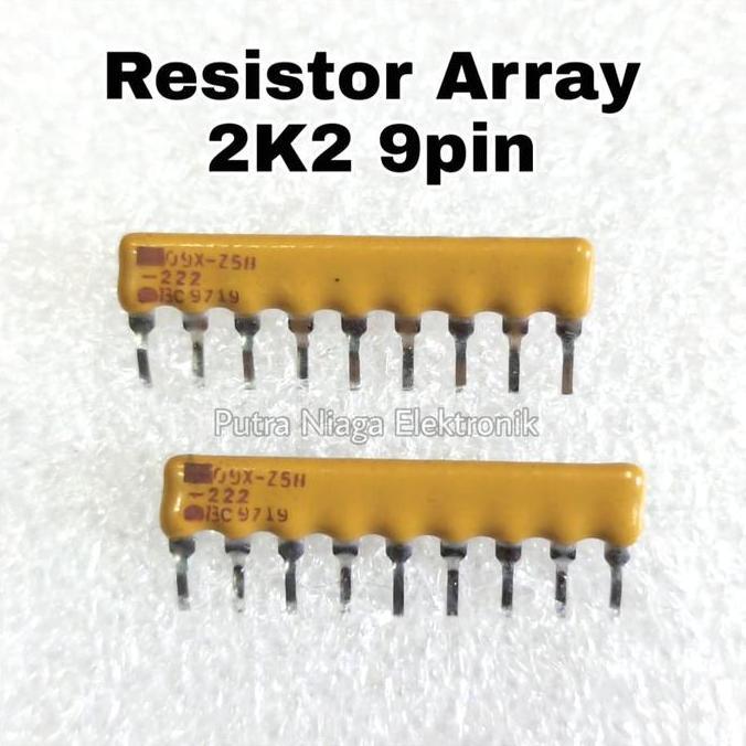 New (2) Array 2K2 9pin Resistor R pack 2K2 ohm 9 pin / 222 9p puton1a ...